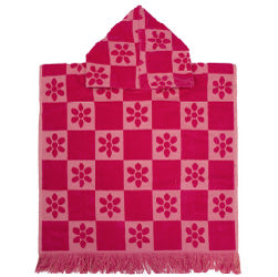 Daisy Check Kids PINK Poncho by Bambury – Cottonbox Pty Ltd