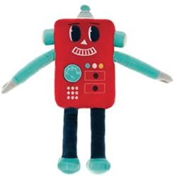 Robot Man Red Novelty Cushion by Hiccups – Cottonbox Pty Ltd