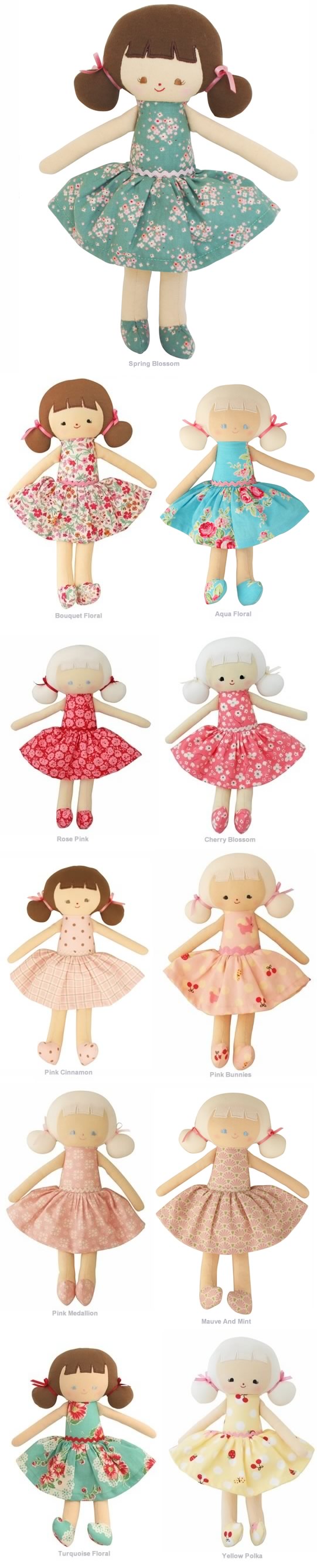 Audrey Doll - Pink Medallion by Alimrose – Cottonbox Pty Ltd