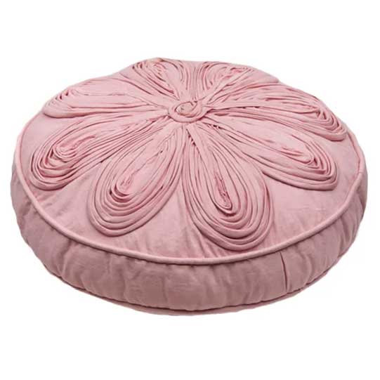 Daisy Pink Round Cushion by Angads – Cottonbox Pty Ltd