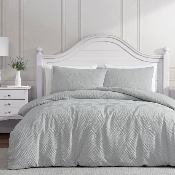 Henderson Silver Quilt Cover Set by Ardor – Cottonbox Pty Ltd