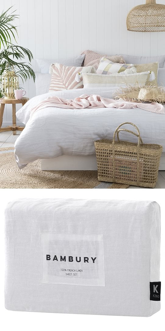 French Linen Ivory Sheet Set by Bambury – Cottonbox Pty Ltd
