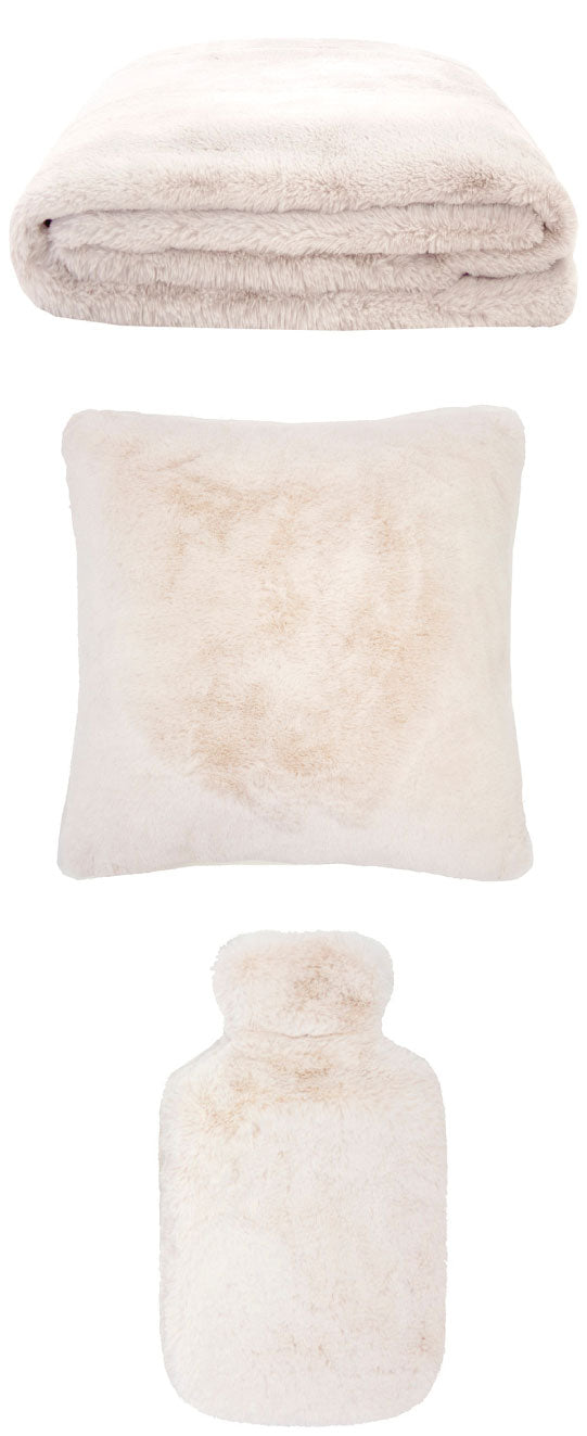 Frida Faux Fur Snow Hot Water Bottle 2L by Bambury – Cottonbox Pty Ltd