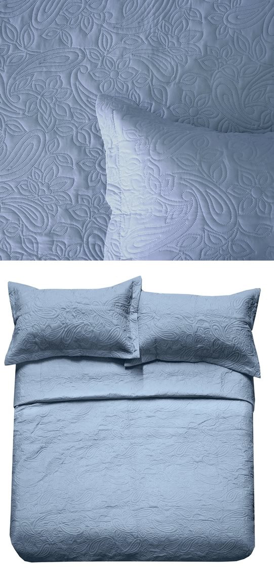 Paisley Blue Coverlet by Bambury – Cottonbox Pty Ltd