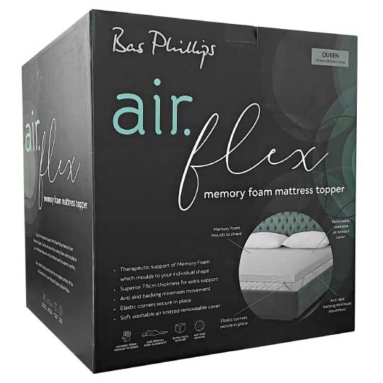 Air Flex Memory Foam Topper by Bas Phillips – Cottonbox Pty Ltd