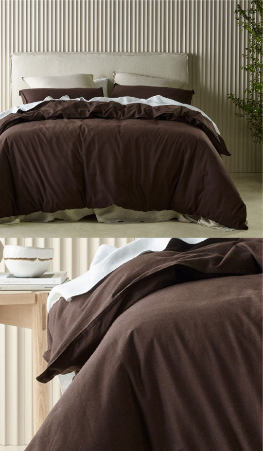 Acacia Chocolate Quilt Cover Set by Bianca – Cottonbox Pty Ltd