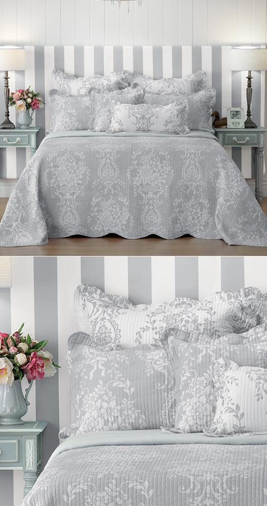 Florence Grey Bedspread Set by Bianca – Cottonbox Pty Ltd