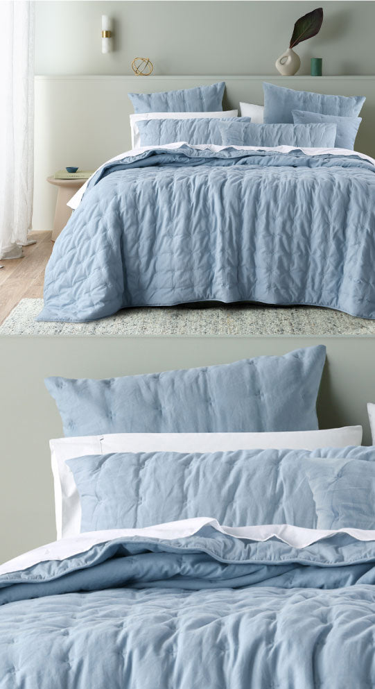 Langston Blue Comforter Set by Bianca – Cottonbox Pty Ltd