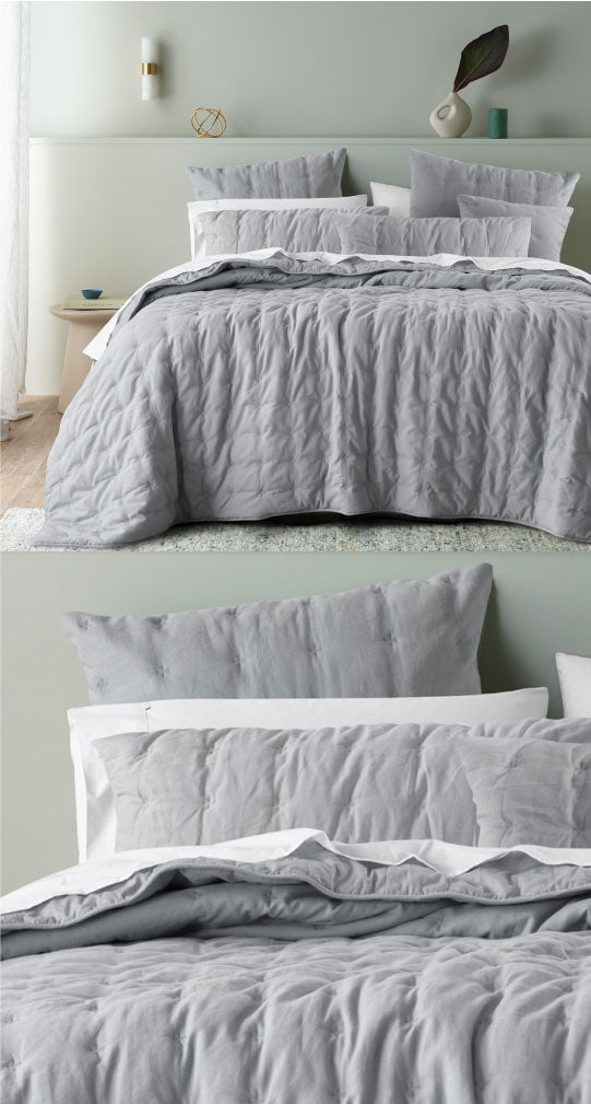 Langston Silver Comforter Set by Bianca – Cottonbox Pty Ltd