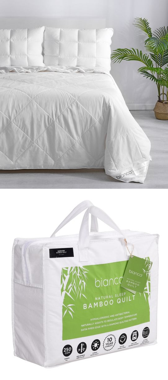 Natural Pure Bamboo Lightweight Quilt by Bianca – Cottonbox Pty Ltd