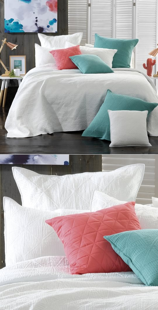 Rylee White Coverlet Set by Bianca – Cottonbox Pty Ltd