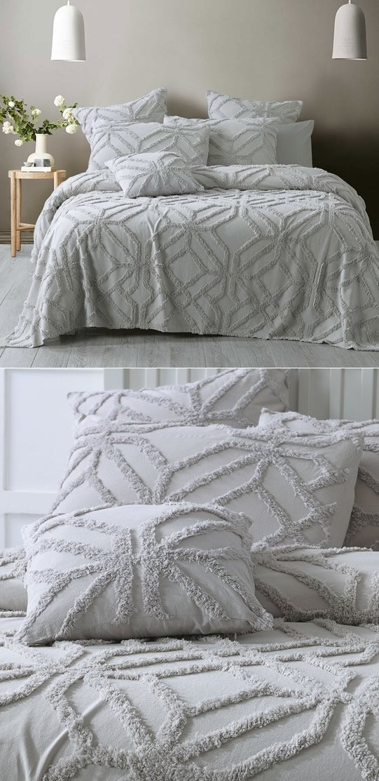 Willow Silver Coverlet Set by Bianca – Cottonbox Pty Ltd