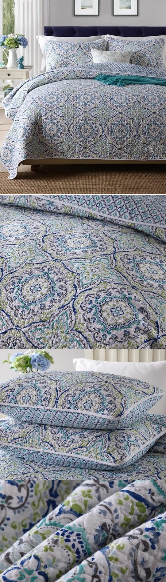Marmaris Ice Coverlet Set by Linen & Thread – Cottonbox Pty Ltd