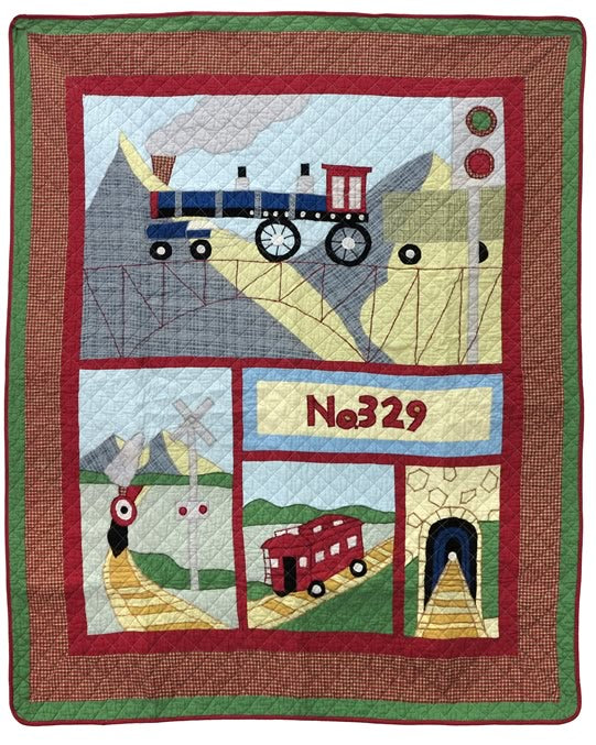 TRAIN Cot Quilt by Classic Quilts – Cottonbox Pty Ltd