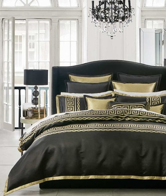 Athena Black Quilt Cover Set by Davinci – Cottonbox Pty Ltd
