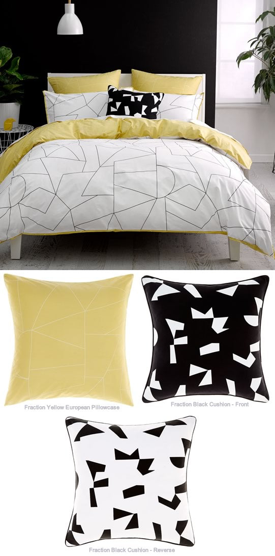Fraction Yellow Quilt Cover Set by Deco – Cottonbox Pty Ltd