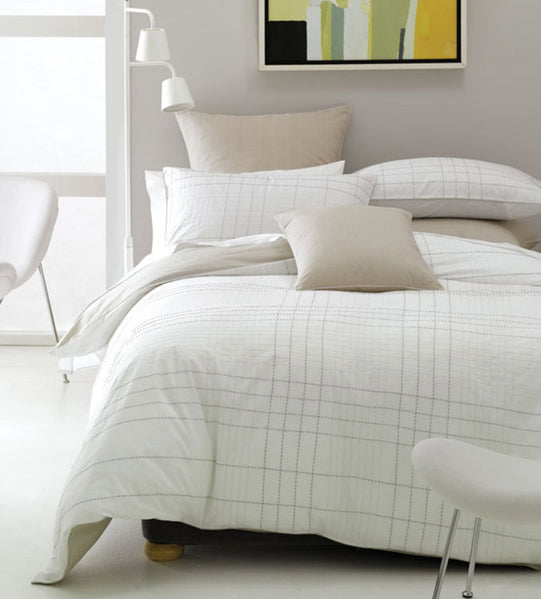 Jensen White Quilt Cover Set by Deco – Cottonbox Pty Ltd