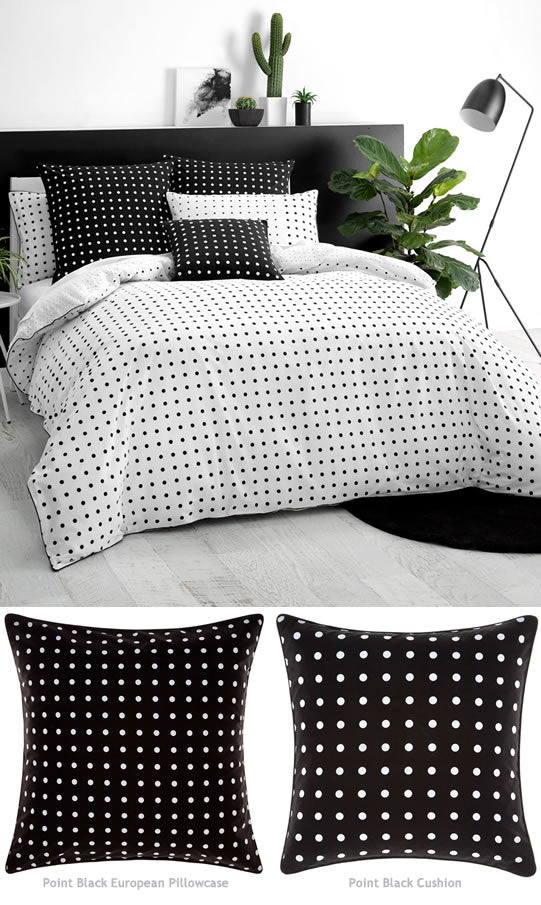 Point Black Quilt Cover Set by Deco – Cottonbox Pty Ltd