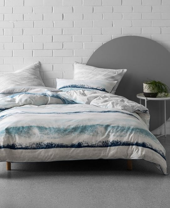 Terrain Blue Quilt Cover Set by Deco – Cottonbox Pty Ltd