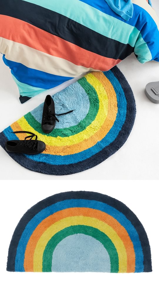 Rainbow Magic Blue Floor Mat by Hiccups – Cottonbox Pty Ltd