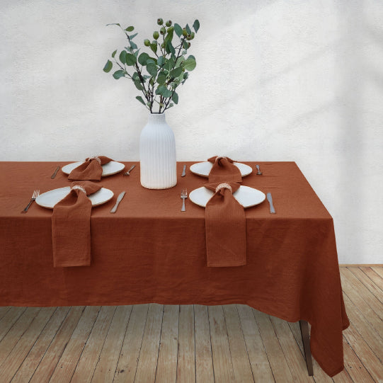 Linen Rust Table Linen by J Elliot – Cottonbox Pty Ltd