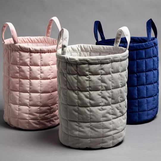 Velvet Storage Baskets by Jiggle & Giggle – Cottonbox Pty Ltd