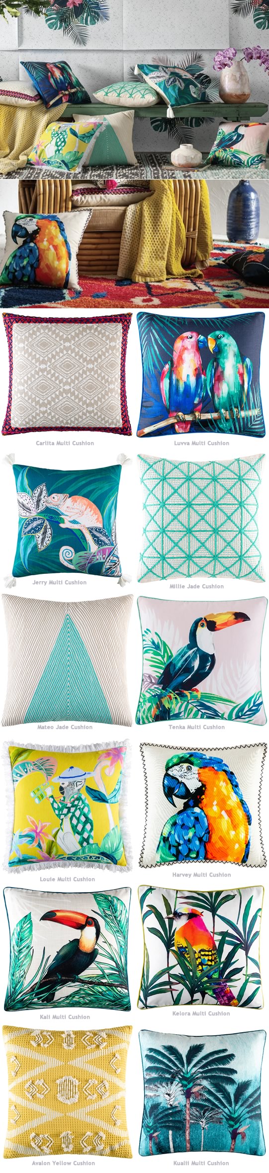 Cool Pool Tropical Cushions by Kas – Cottonbox Pty Ltd