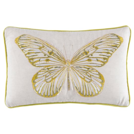 Flutter Chartreuse Cushion by Kas – Cottonbox Pty Ltd