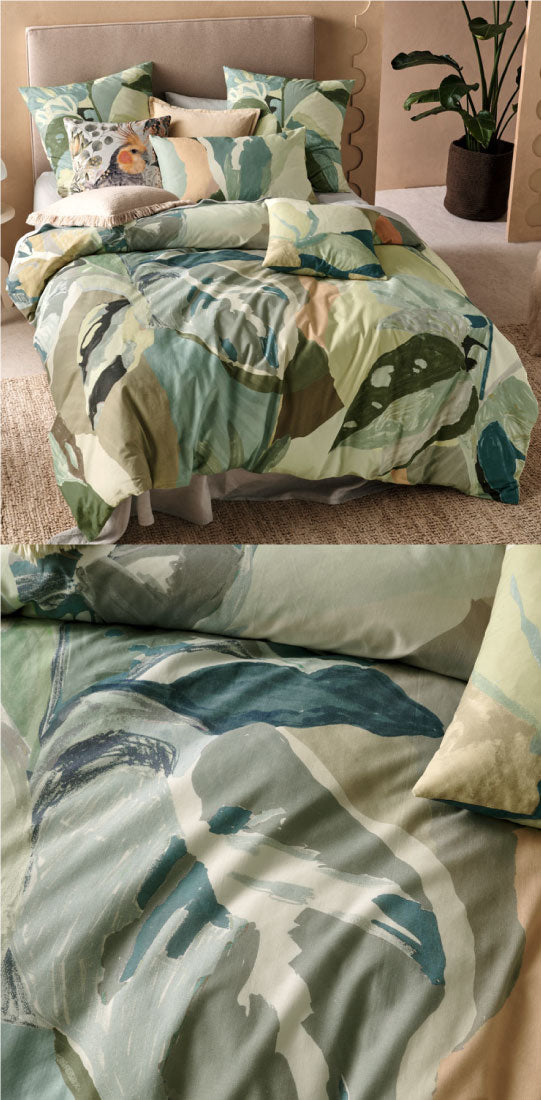 Foresta Green Quilt Cover Set by Linen House – Cottonbox Pty Ltd