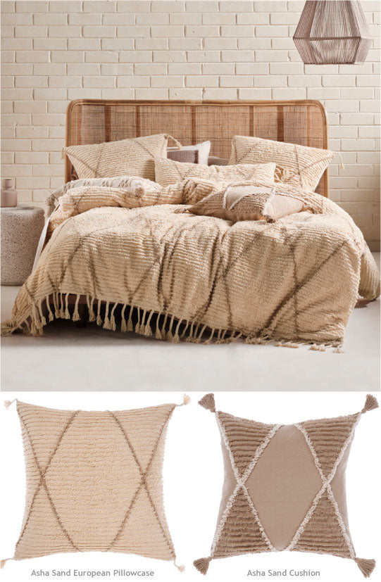Asha Sand Quilt Cover Set by Linen House – Cottonbox Pty Ltd