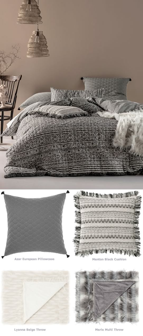 Azar Neutral Quilt Cover Set by Linen House – Cottonbox Pty Ltd