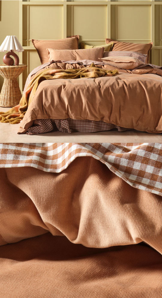 Den Caramel Quilt Cover Set by Linen House – Cottonbox Pty Ltd