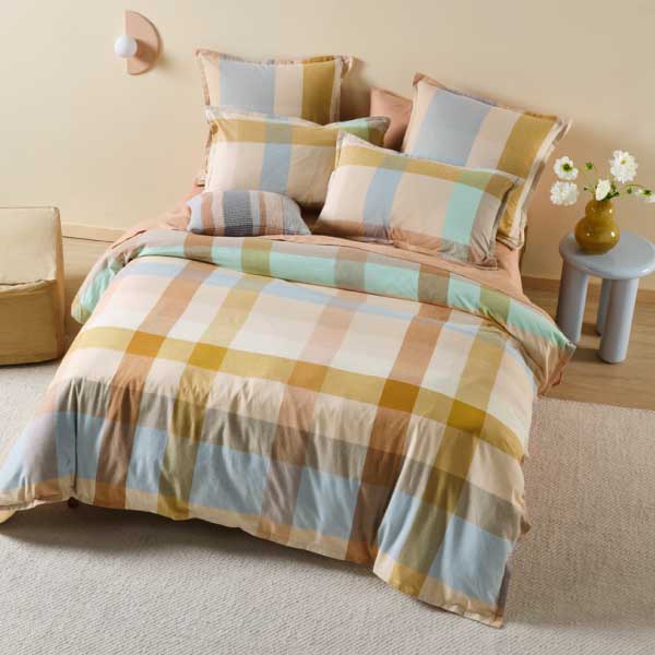 Eastwood Hazelnut Quilt Cover Set by Linen House – Cottonbox Pty Ltd