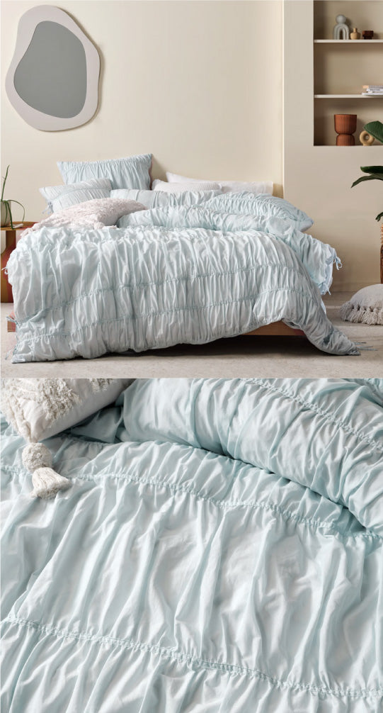 Layla Sky Quilt Cover Set by Linen House – Cottonbox Pty Ltd