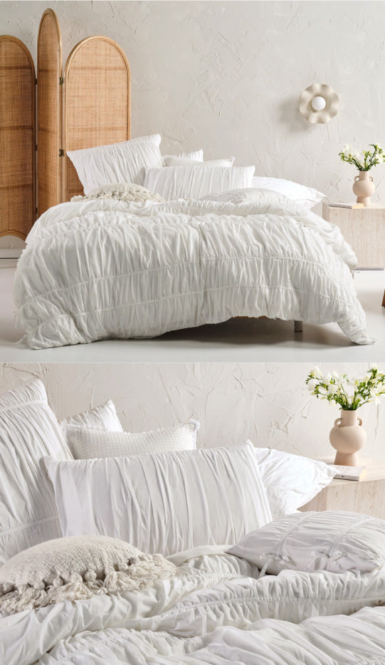 Layla White Quilt Cover Set by Linen House – Cottonbox Pty Ltd