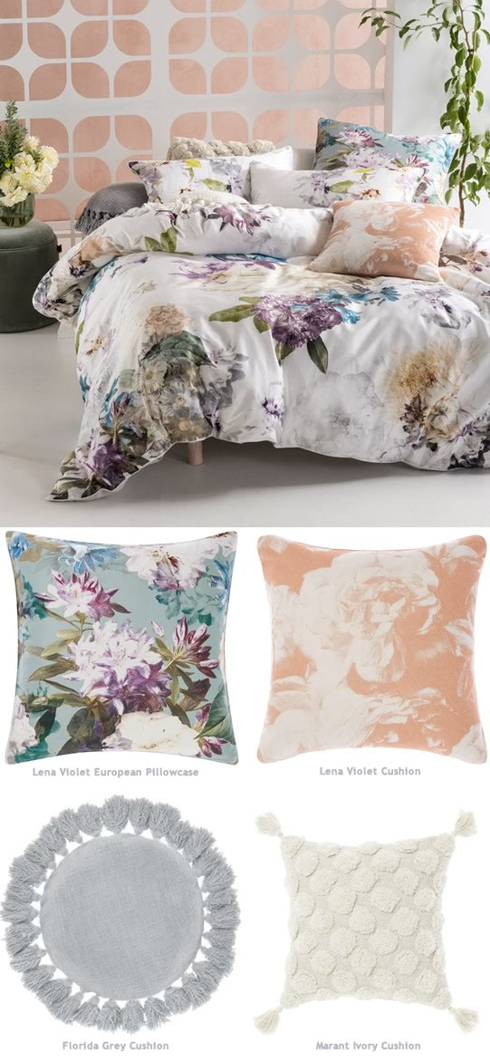Lena Violet Quilt Cover Set by Linen House – Cottonbox Pty Ltd