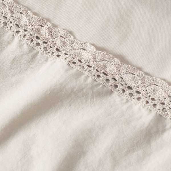 Marion Natural Organic Cotton Lace Trim Sheets by Linen House ...