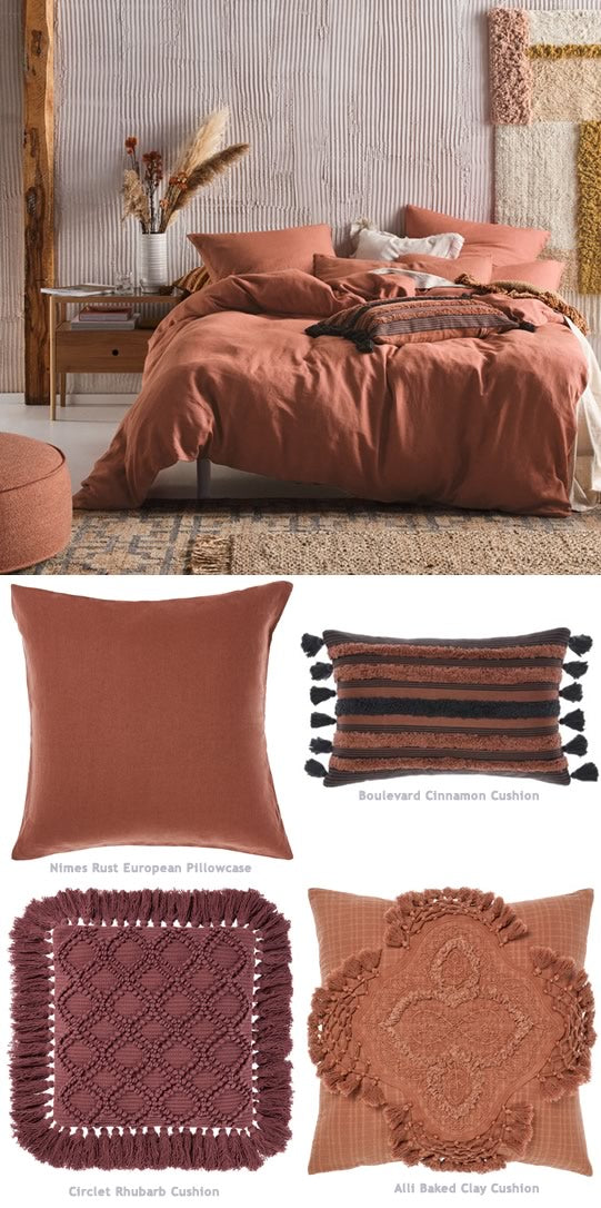 Nimes Rust Quilt Cover Set by Linen House – Cottonbox Pty Ltd