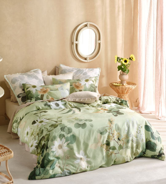 Priscilla Green Quilt Cover Set by Linen House – Cottonbox Pty Ltd