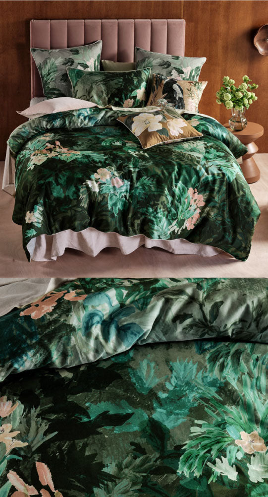 Retreat Green Quilt Cover Set by Linen House – Cottonbox Pty Ltd