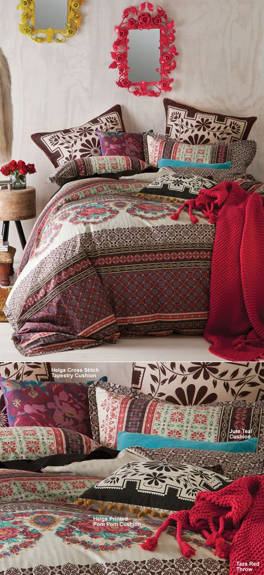 Helga Red by Linen House – Cottonbox Pty Ltd