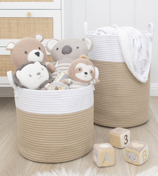 Cotton Rope Natural White Hamper by Living Textiles – Cottonbox Pty Ltd