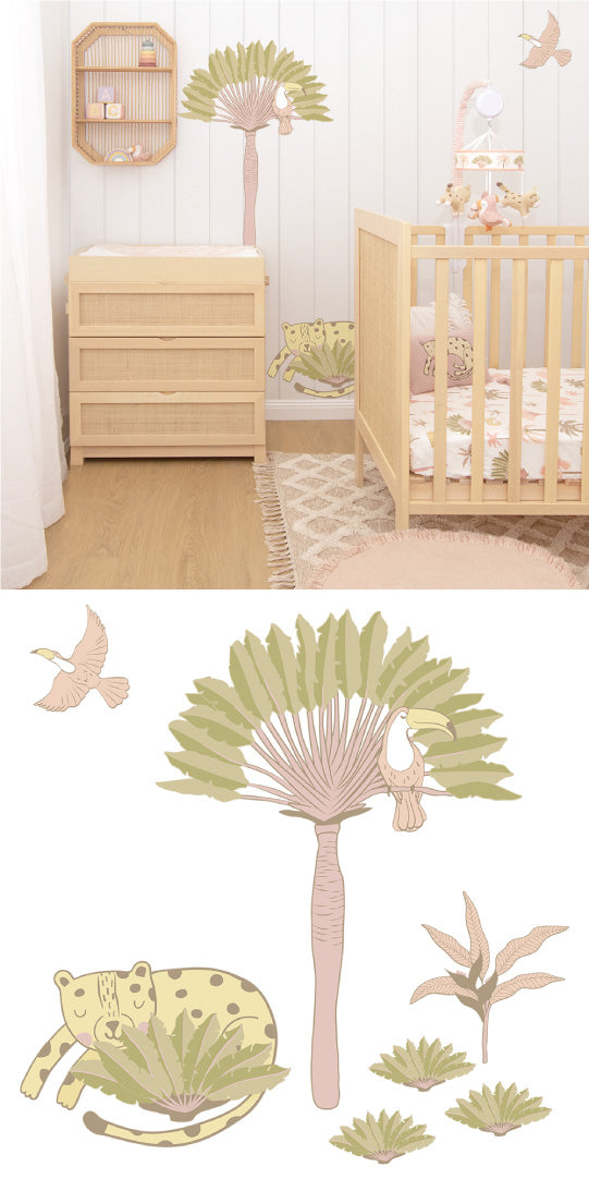 Tropical Mia Wall Decal Set by Living Textiles – Cottonbox Pty Ltd