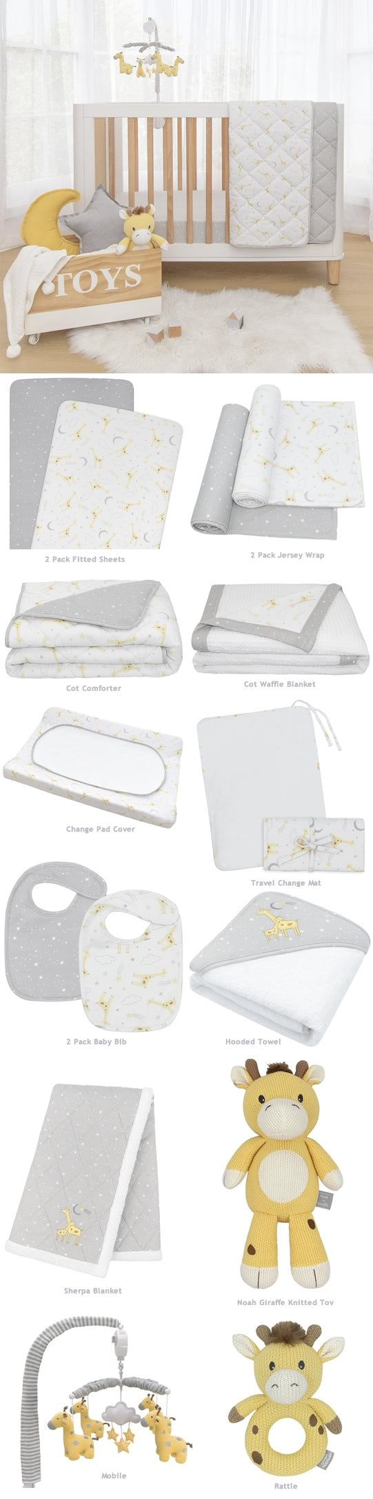 Noah Musical Mobile Set by Living Textiles – Cottonbox Pty Ltd