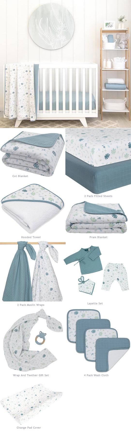 Organic Banana Leaf Baby Kimono Set by Living Textiles – Cottonbox Pty Ltd