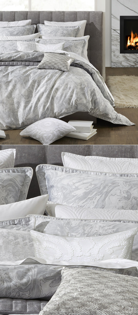 Alesso Silver Quilt Cover Set by Private collection – Cottonbox Pty Ltd