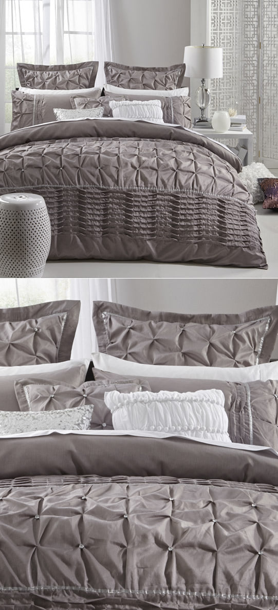 Francesca Taupe Quilt Cover Set by Logan & Mason – Cottonbox Pty Ltd