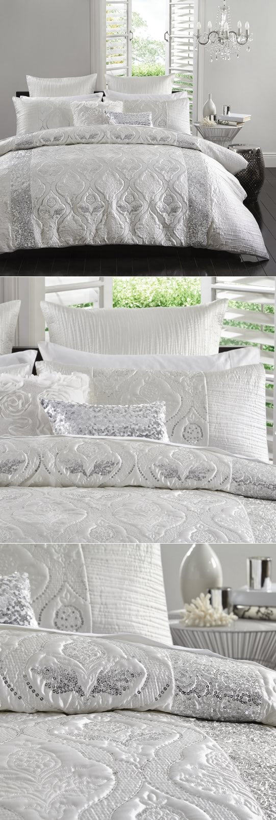 Lopez Silver Quilt Cover Set by Logan & Mason – Cottonbox Pty Ltd