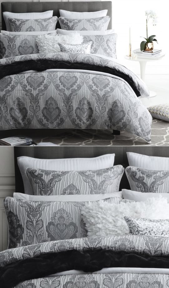 Marcella Silver Quilt Cover Set by Logan & Mason – Cottonbox Pty Ltd