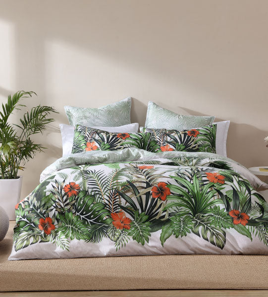 Lanai Palm Bed Linen by Logan & Mason – Cottonbox Pty Ltd